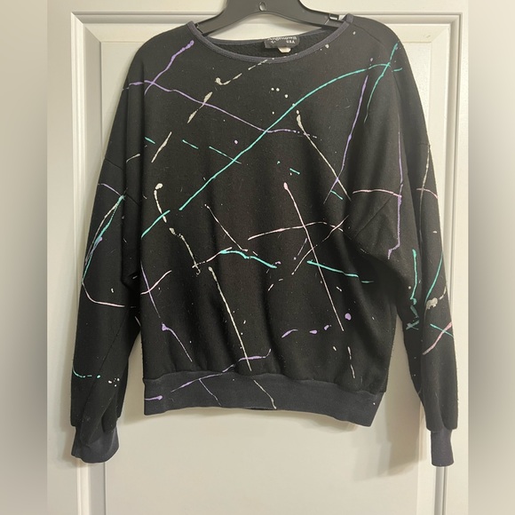 Tops | Vintage Paint Splatter Sweatshirt | Poshmark